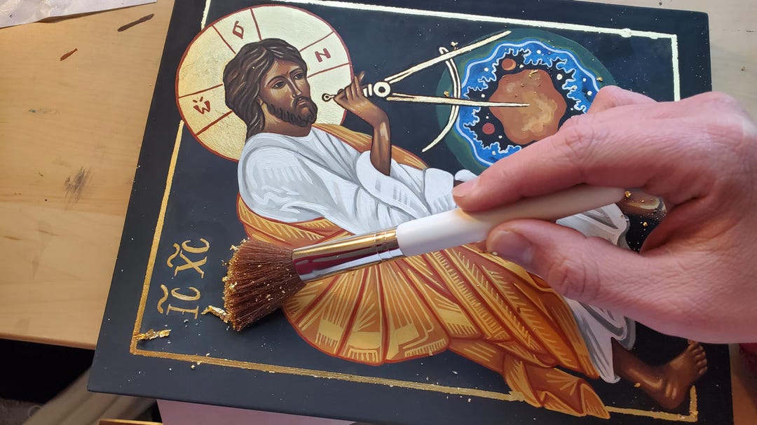 Custom Hand Written Holy Icons / Wood / 23k Gold - Etsy