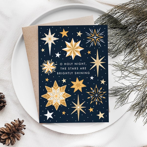 Christmas Star Card - Etsy