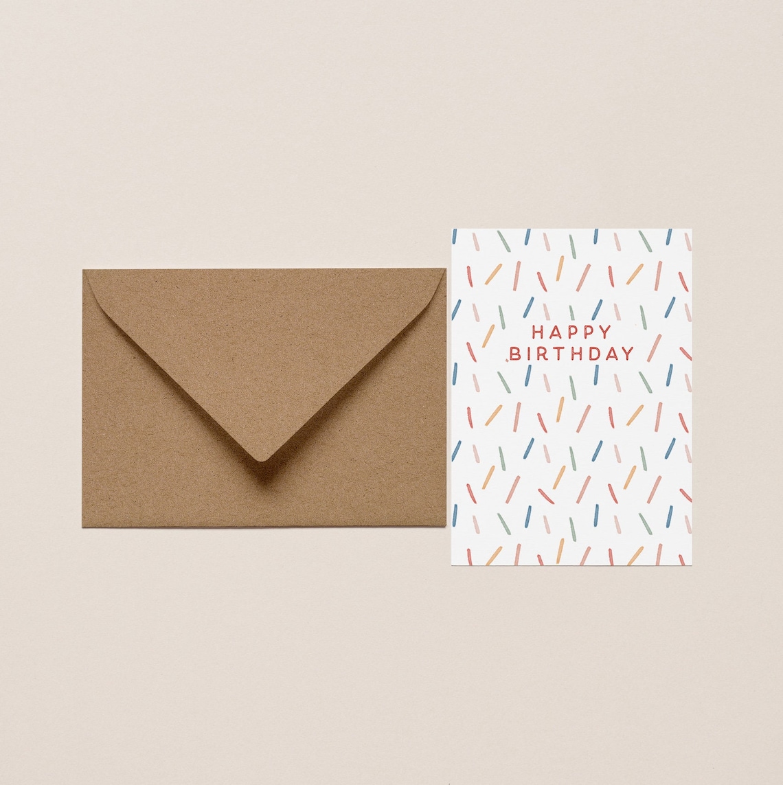 Happy Birthday Card Colourful Birthday Card Sprinkles | Etsy