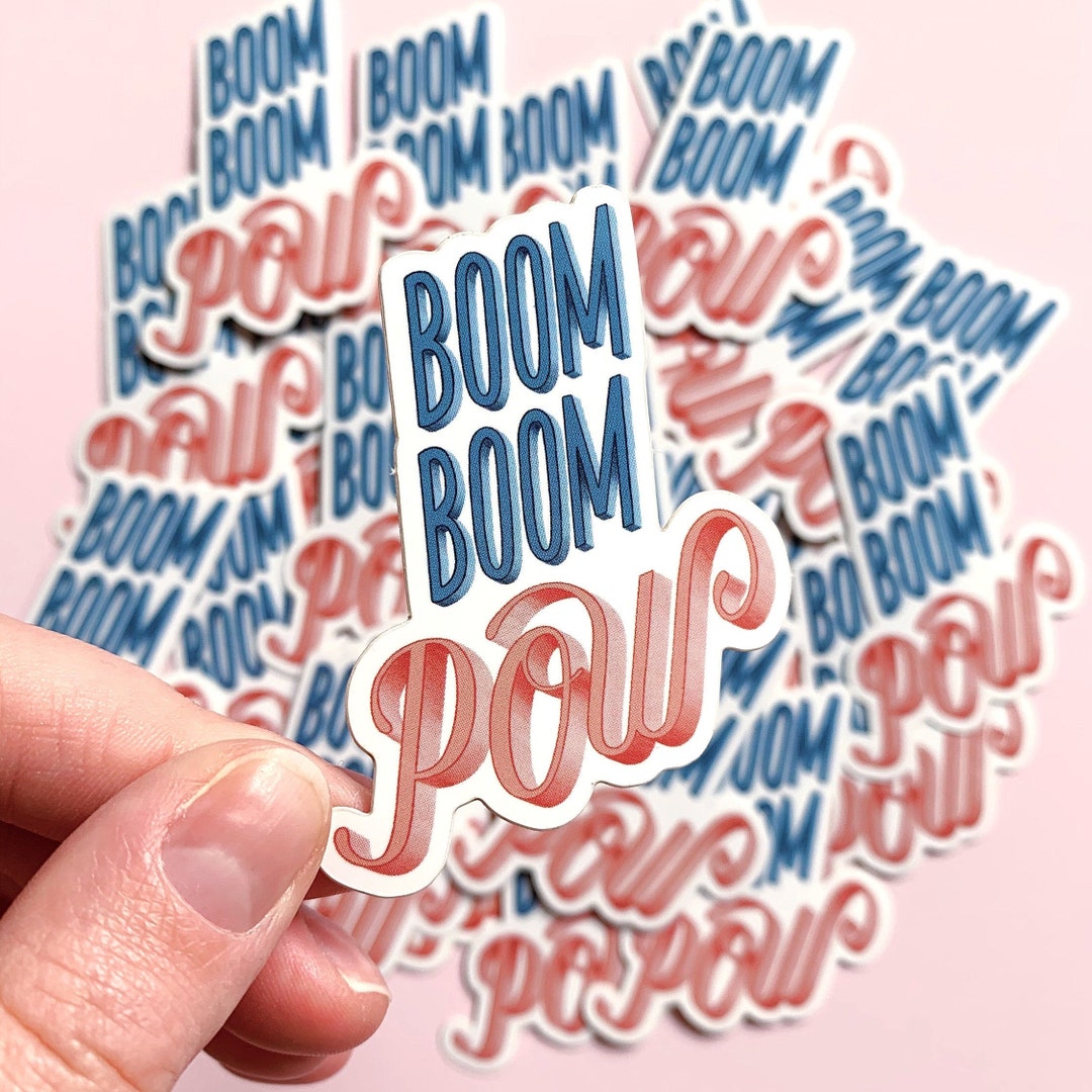 Boom Boom Pow Sticker, Vinyl Sticker, Fun Sticker, Waterproof Sticker ...
