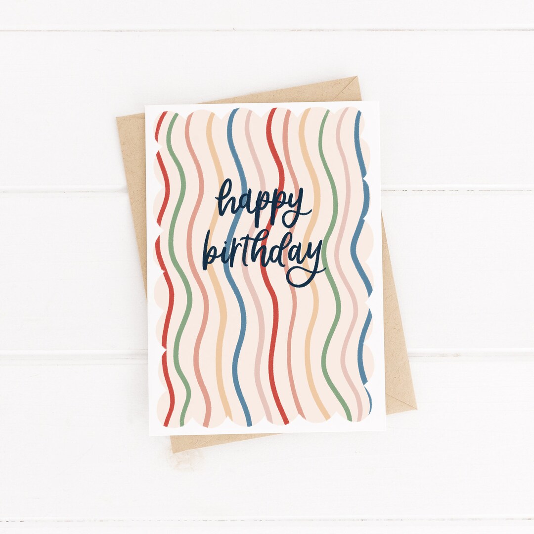 Happy Birthday Card, Colourful Birthday Card, Birthday Love Card ...