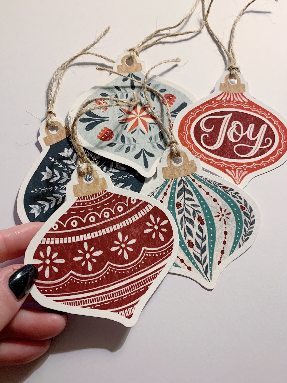 Christmas Bauble Gift Tags Scandi Christmas Gift Tags | Etsy