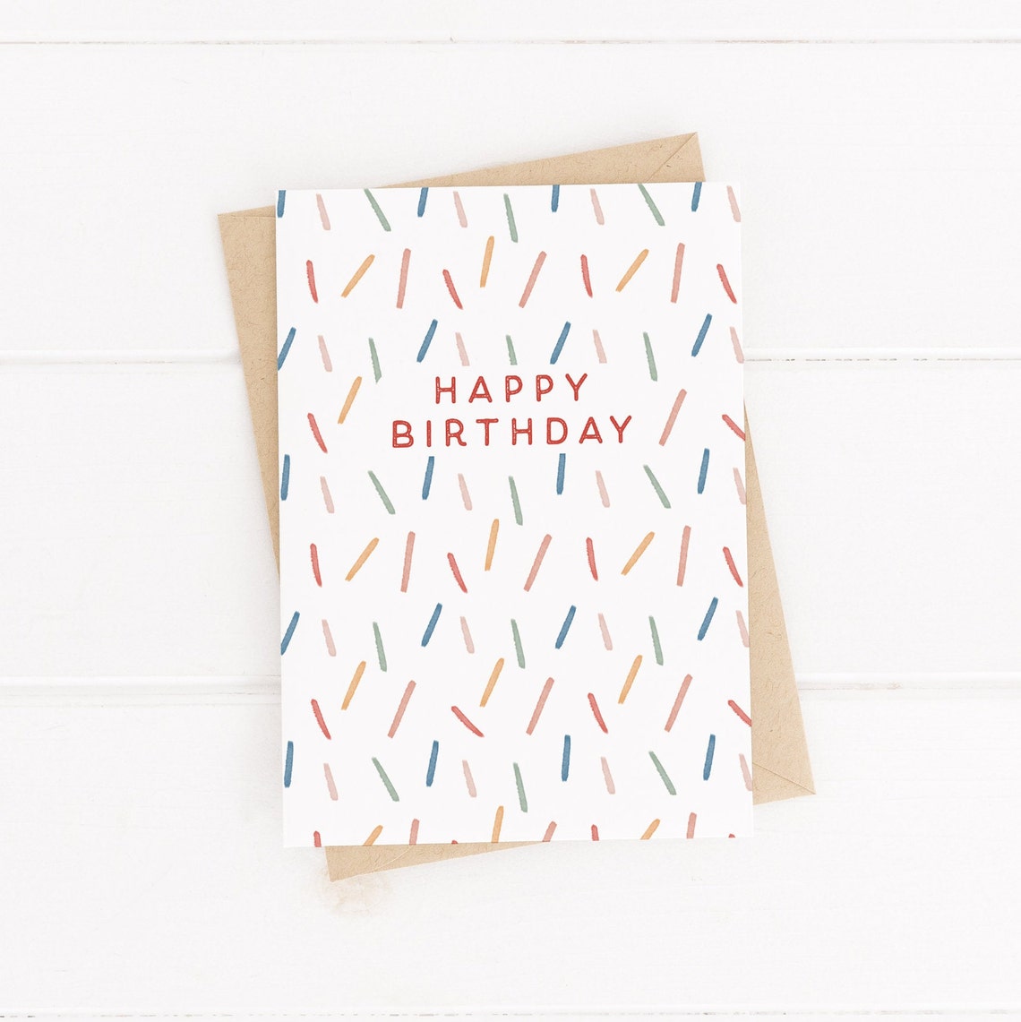 Happy Birthday Card Colourful Birthday Card Sprinkles | Etsy