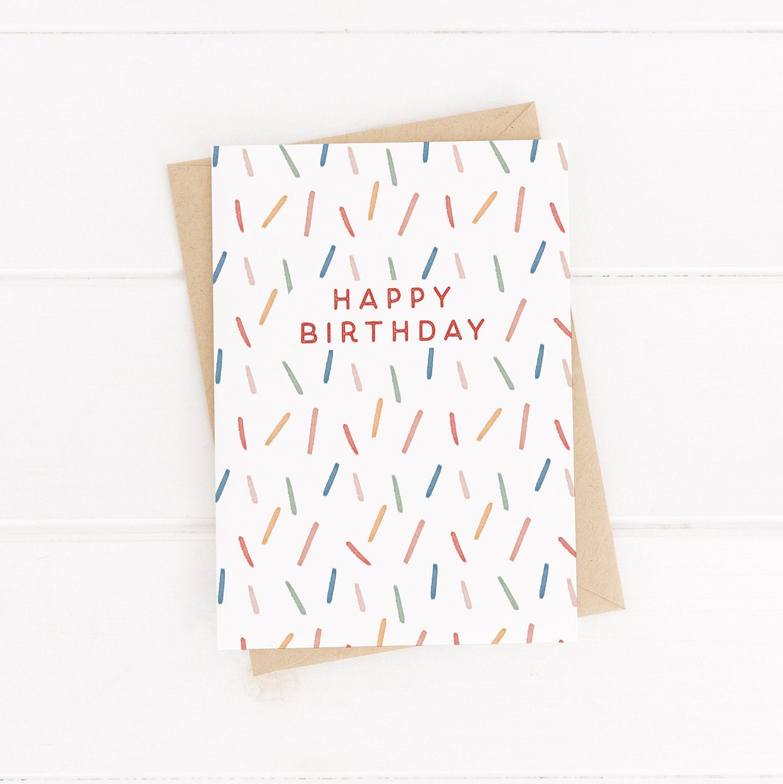 Happy Birthday Card Colourful Birthday Card Sprinkles | Etsy