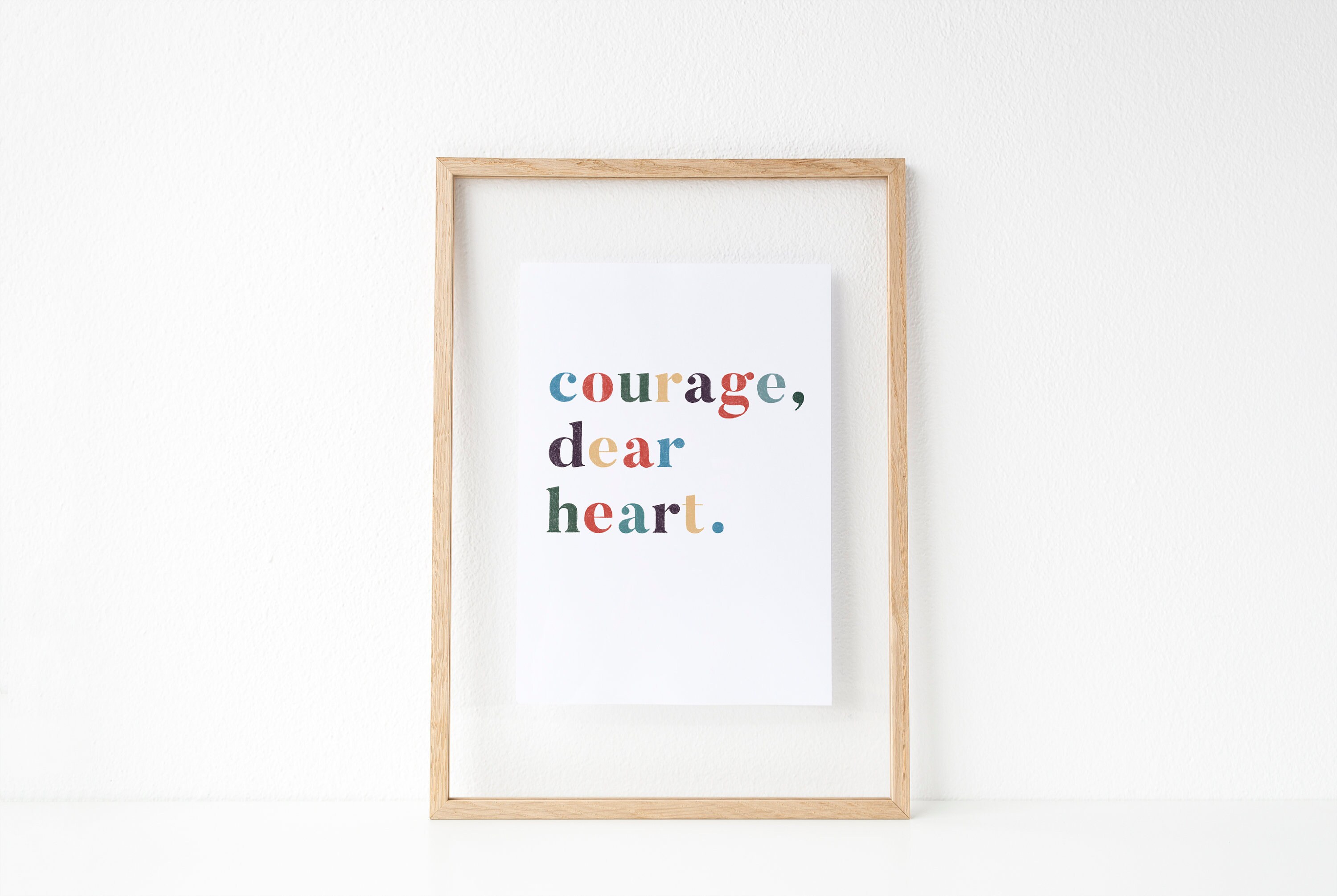 Courage Dear Heart Print C.S. Lewis Print Hand Lettered | Etsy UK