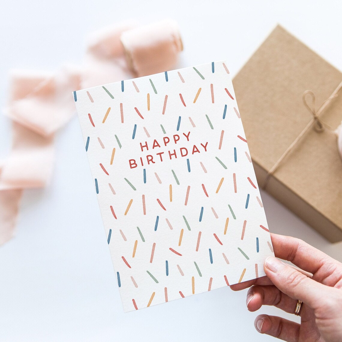 Happy Birthday Card Colourful Birthday Card Sprinkles | Etsy