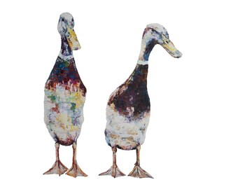 Indian Runner Ducks Print, 10 X 12 Inch, Limited Edition Print, Duck ...