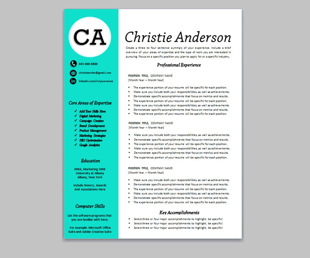 Professional Resume Writing & Design: Modern, Creative Resumes - Etsy
