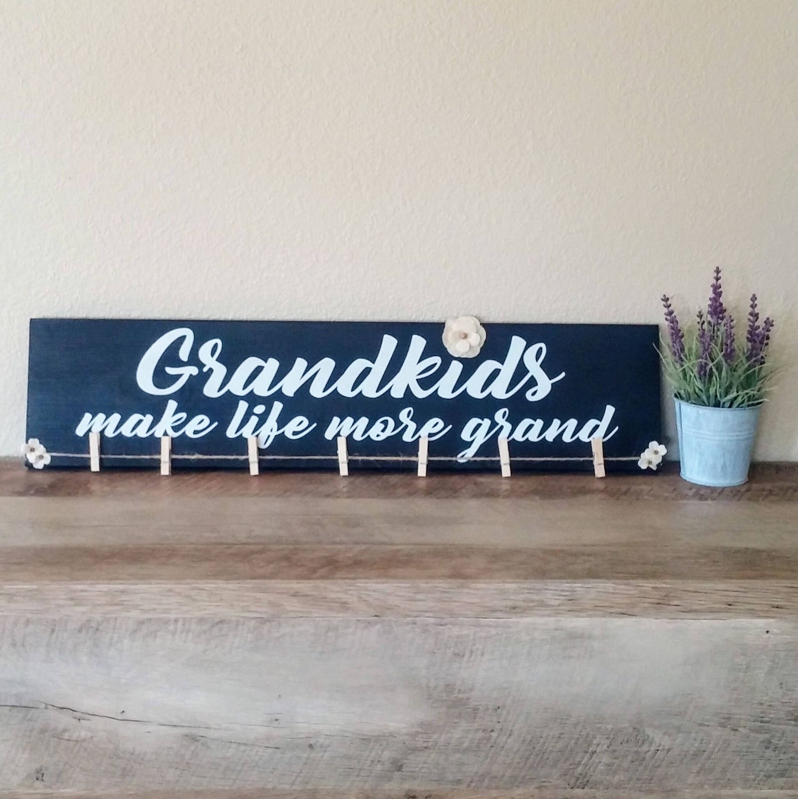 GRANDKIDS Sign Grandchildren Sign Make Life More Grand | Etsy