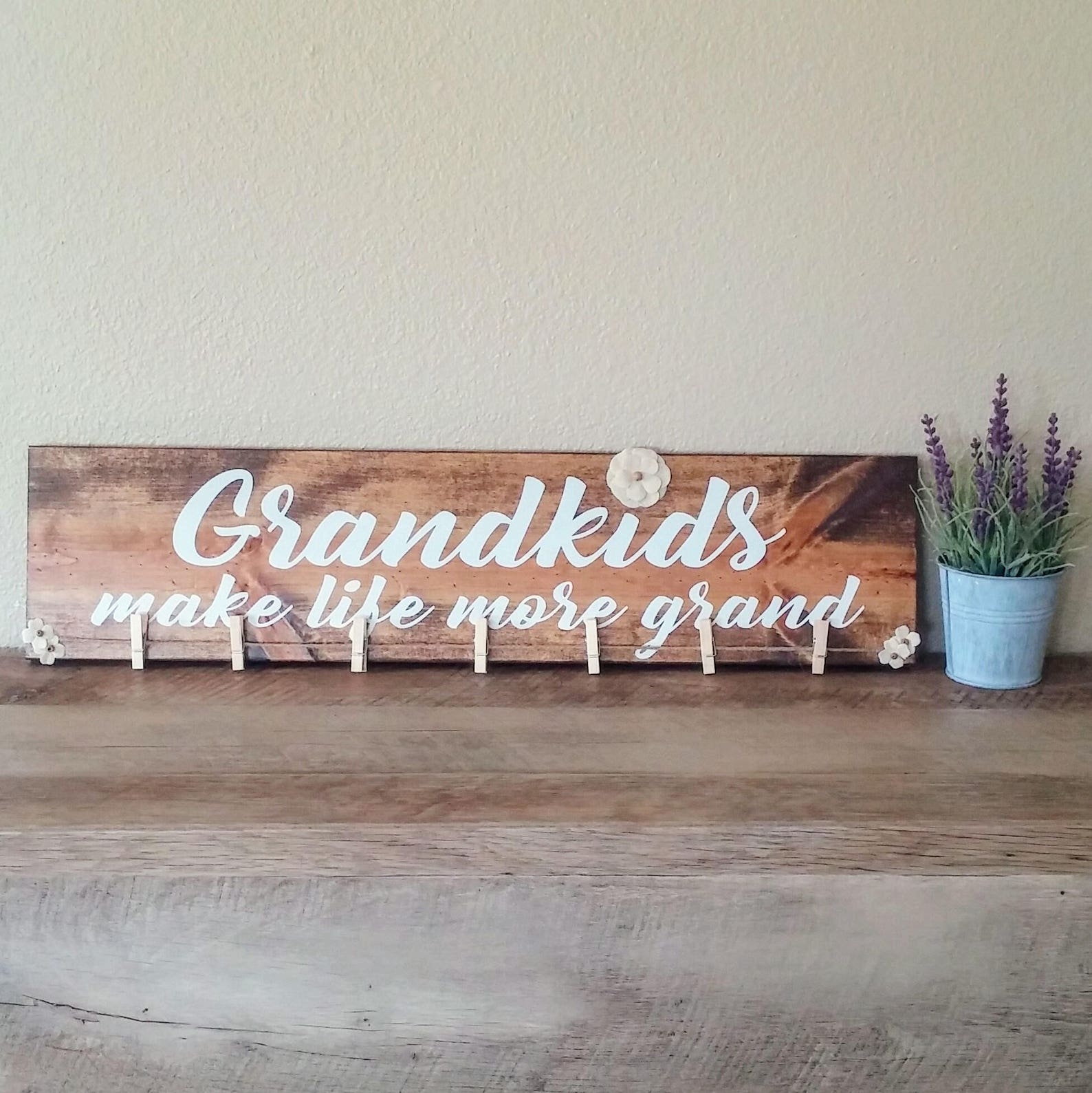 GRANDKIDS Sign Grandchildren Sign Make Life More Grand | Etsy