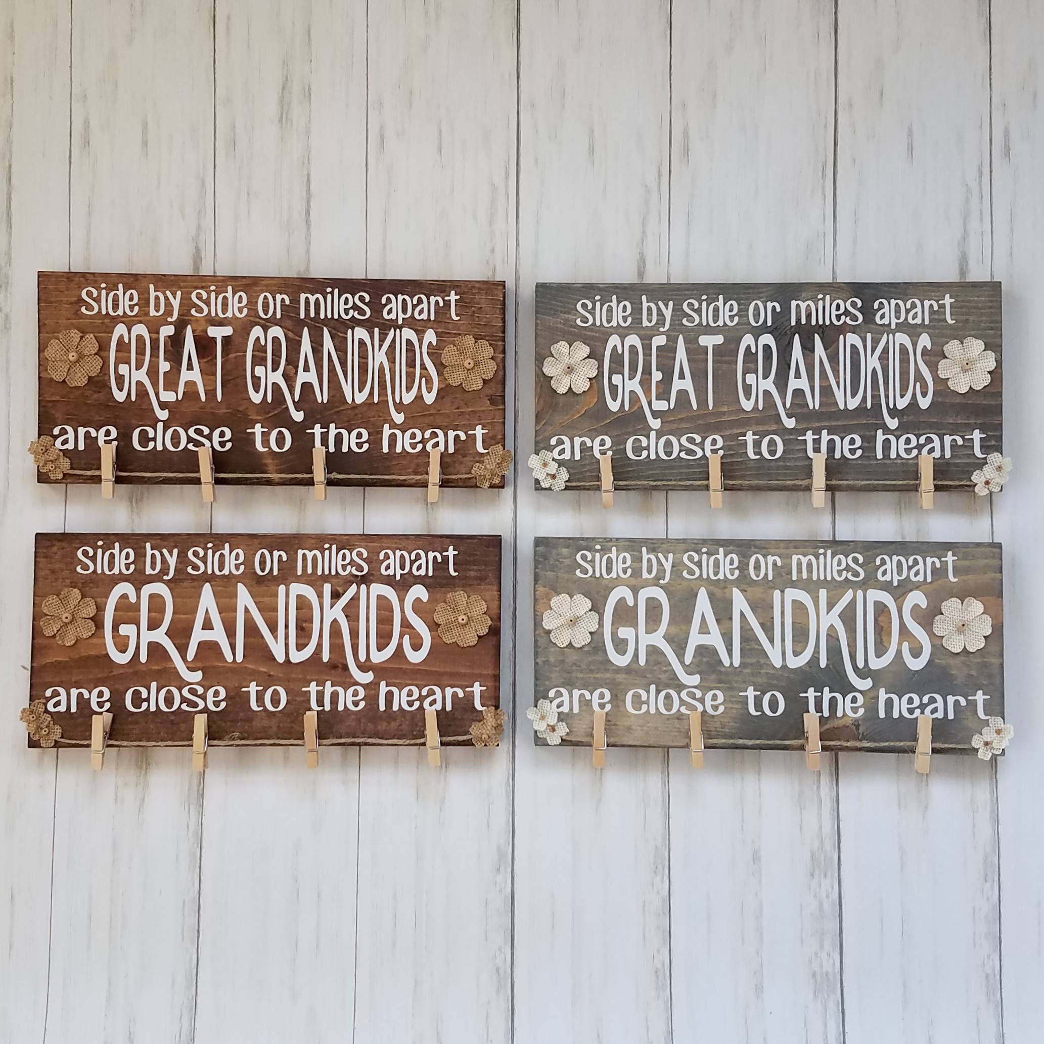 Grandkids Sign Grandchildren Sign Side by Side or Miles | Etsy