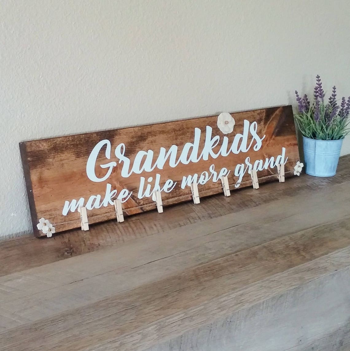 GRANDKIDS Sign Grandchildren Sign Make Life More Grand | Etsy