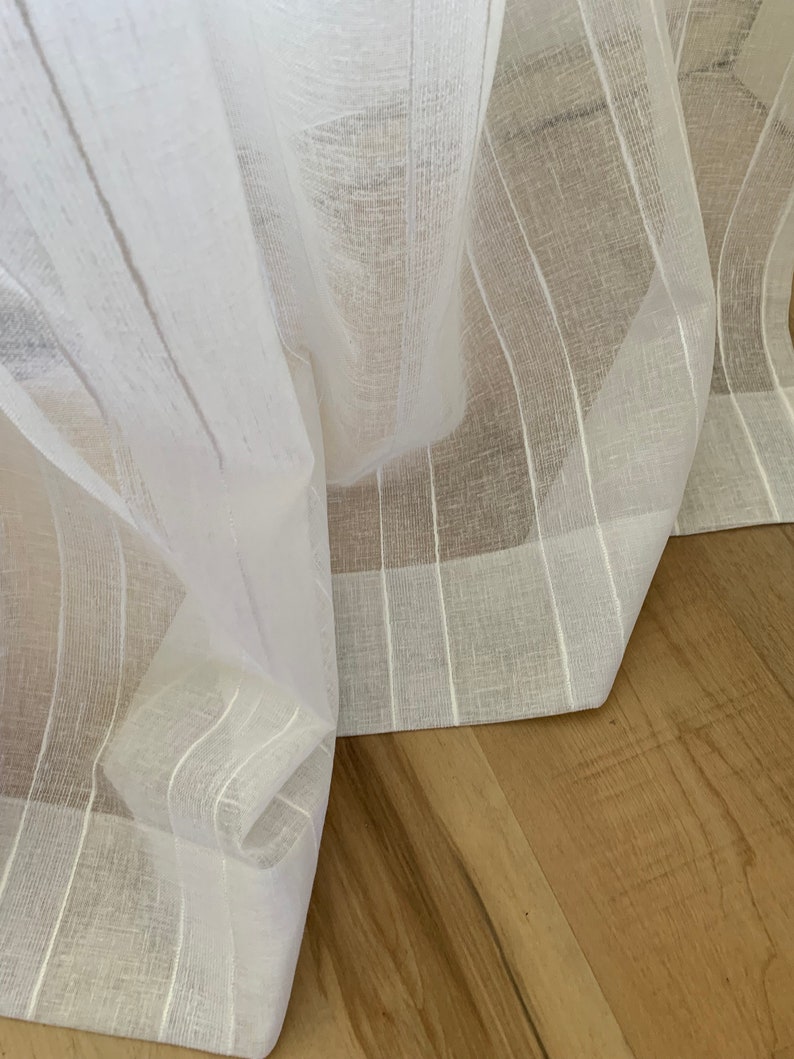Beautiful Sheer Stripe Curtains 9 Stripe Options - Etsy