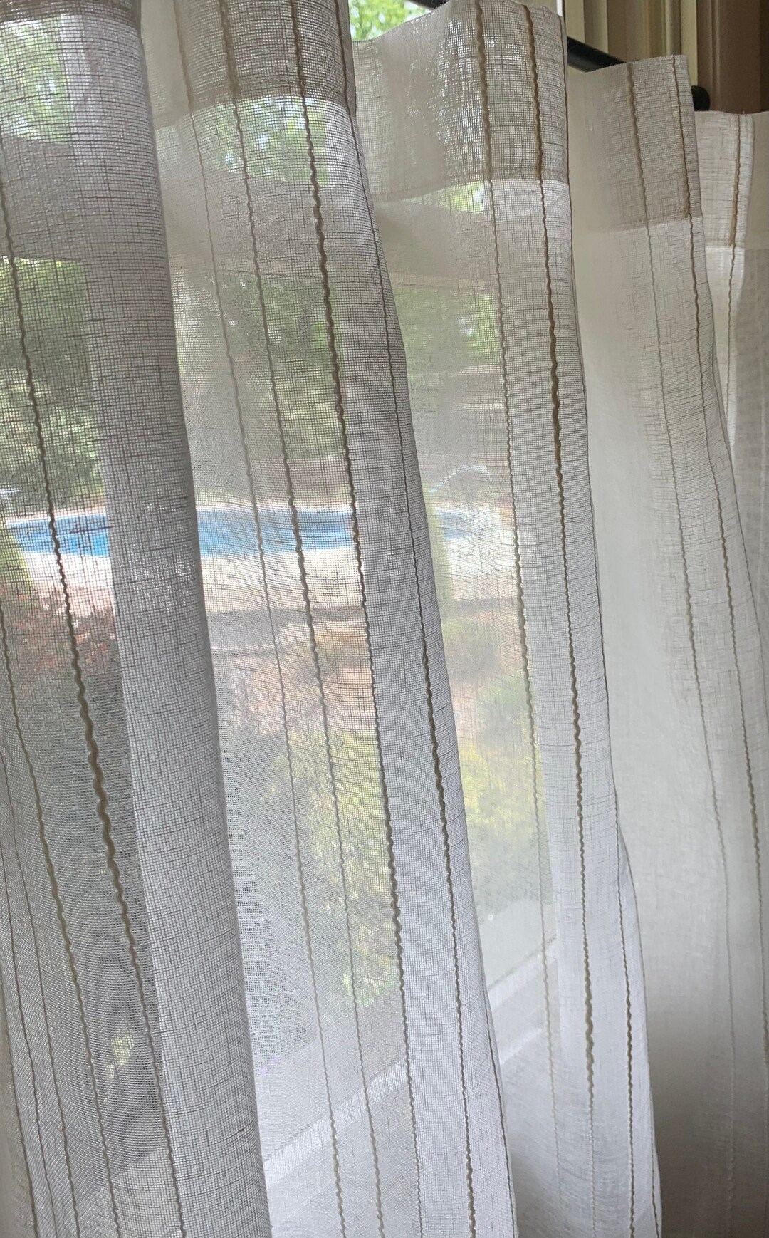 Beautiful Sheer Stripe Curtains, 9 Stripe Options - Etsy