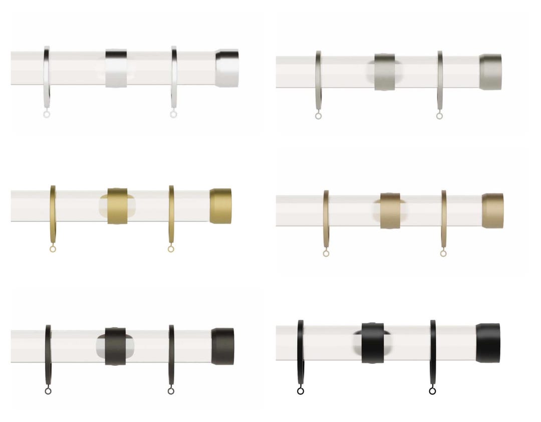 Acrylic Curtain Rod Set With Rings - Etsy