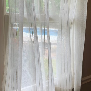 Beautiful Sheer Stripe Curtains, 9 Stripe Options - Etsy
