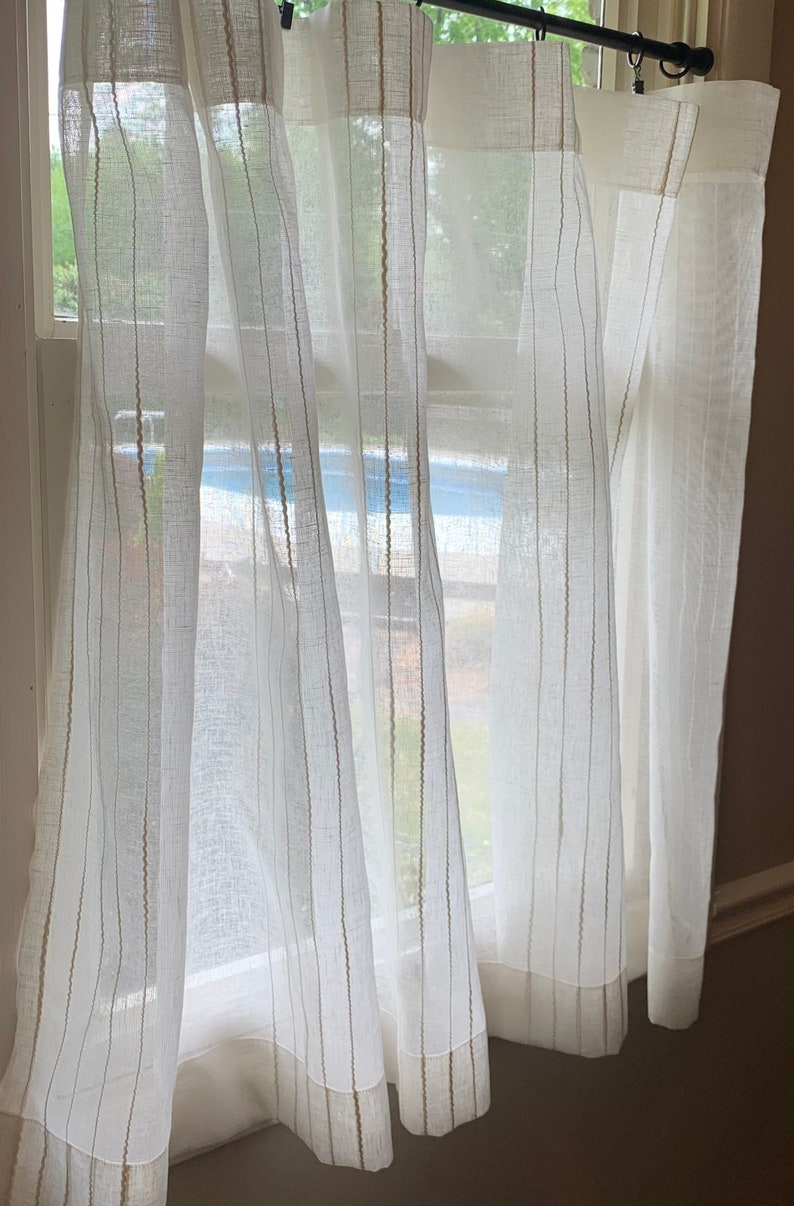 Beautiful Sheer Stripe Curtains 9 Stripe Options - Etsy