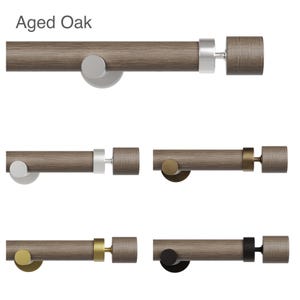 Wood & Metal Drapery Hardware Pole Set - Etsy