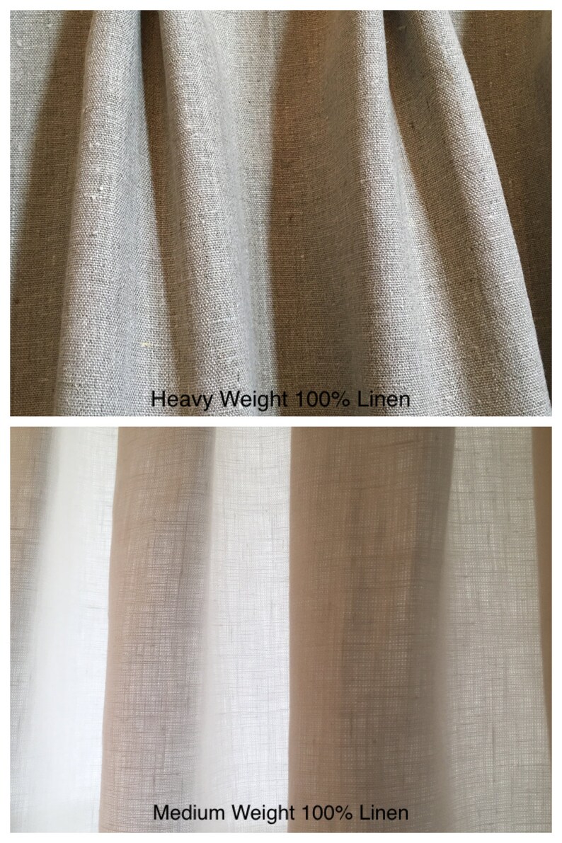 Linen Curtain Panel Fully Lined Any Size Additional Color | Etsy