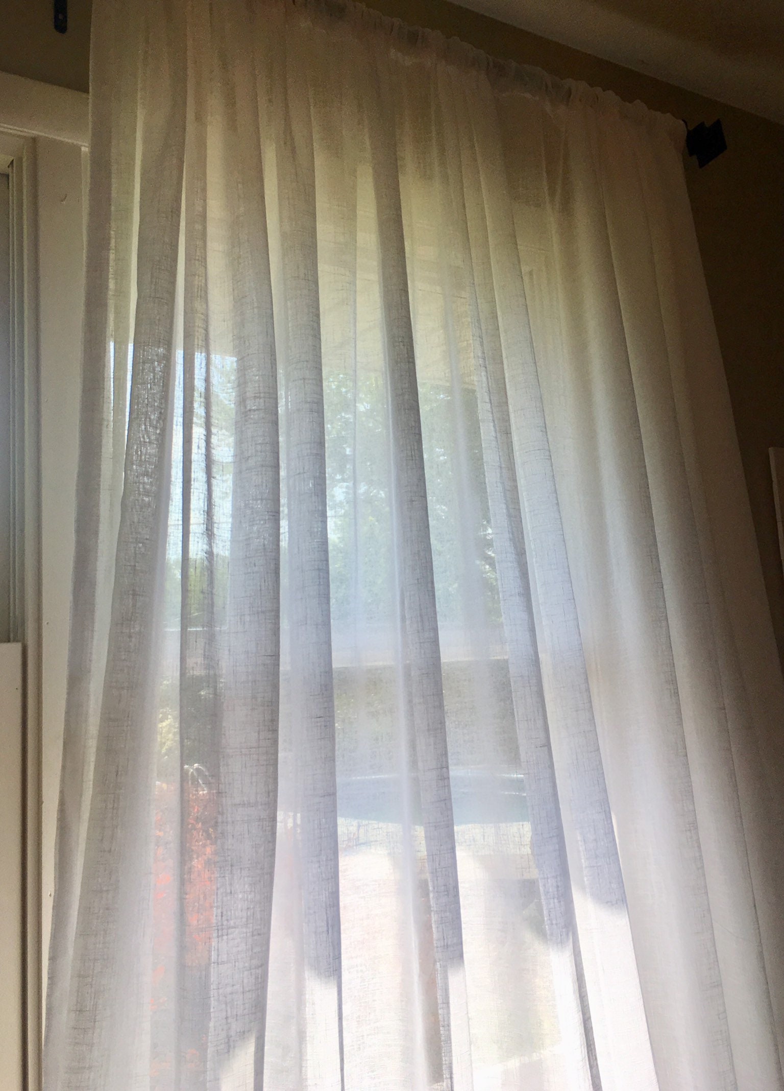 114" Wide Sheer Curtian Panel - 5 Colors - Any Length. - Etsy