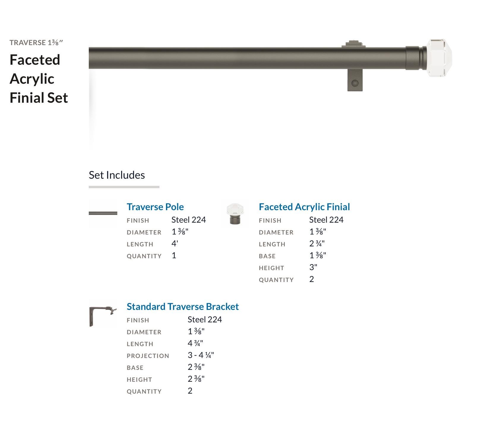 Mitered Traverse Curtain Rod - Etsy