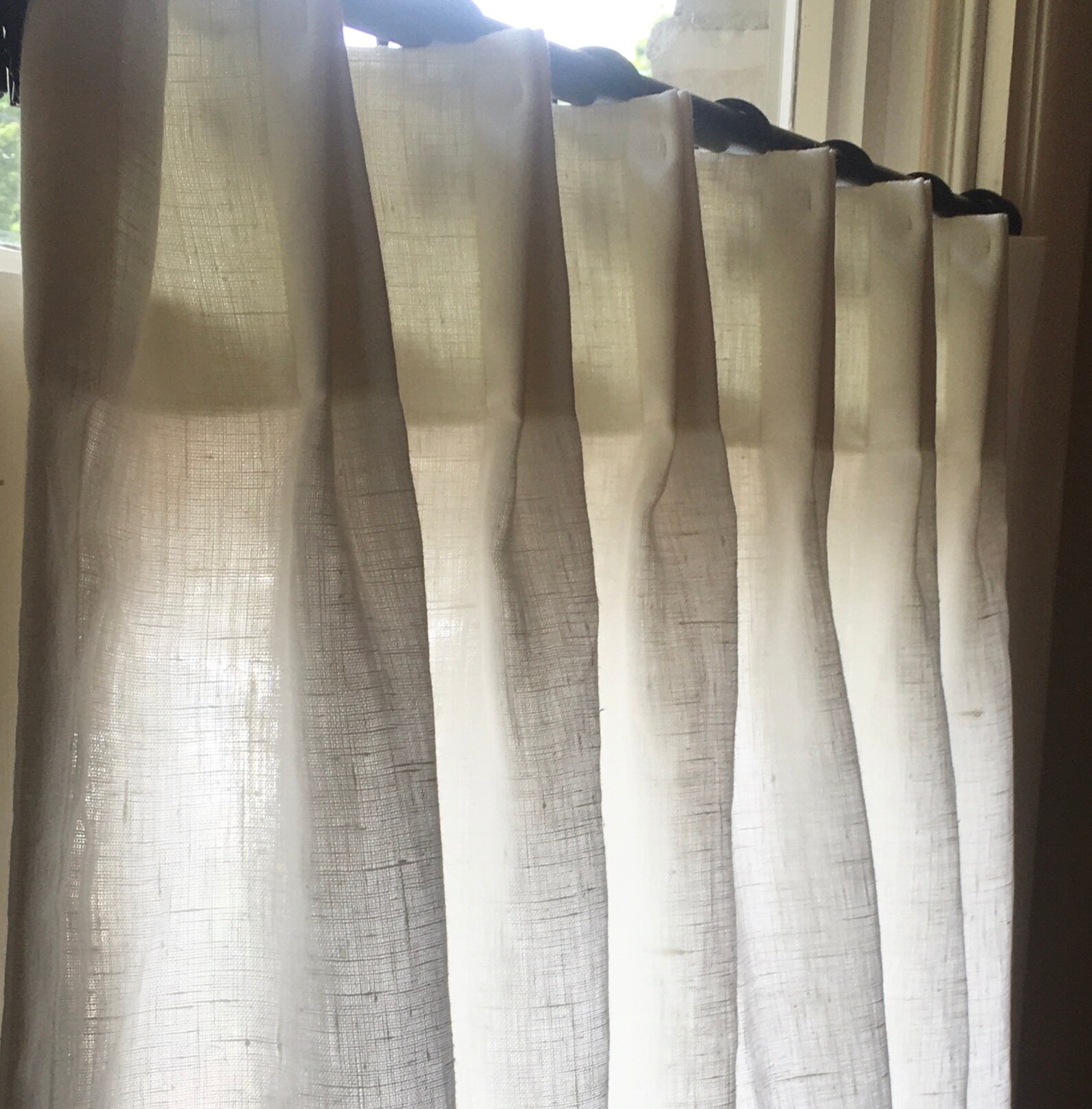 Linen Cafe Curtains Includes 2 Panels Fully Lined Choose - Etsy
