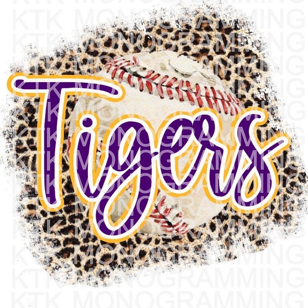 Purple and Gold Tiger Svg - Etsy