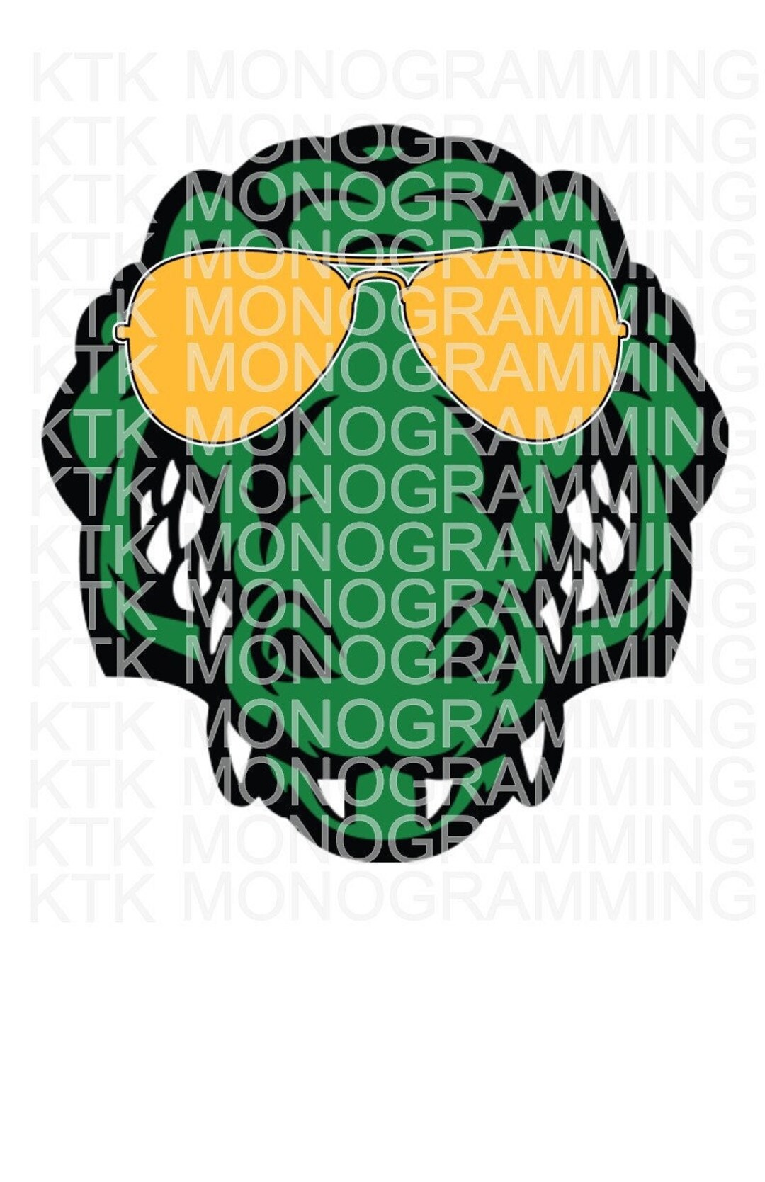 Gator Mascot With Glasses Green Gator PNG - Etsy