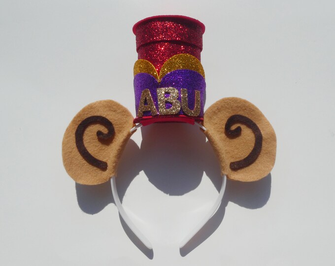 Abu Headband Aladdin Headband Glitter Monkey Costume - Etsy Abu Headband Aladdin Headband Glitter Monkey Costume - Etsy