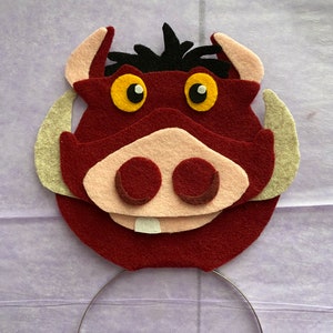 Pumbaa Costume, Timon Costume, Timon and Pumbaa Halloween, Pumbaa Hat ...