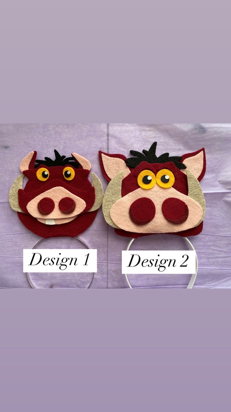 Pumbaa Costume, Timon Costume, Timon and Pumbaa Halloween, Pumbaa Hat ...