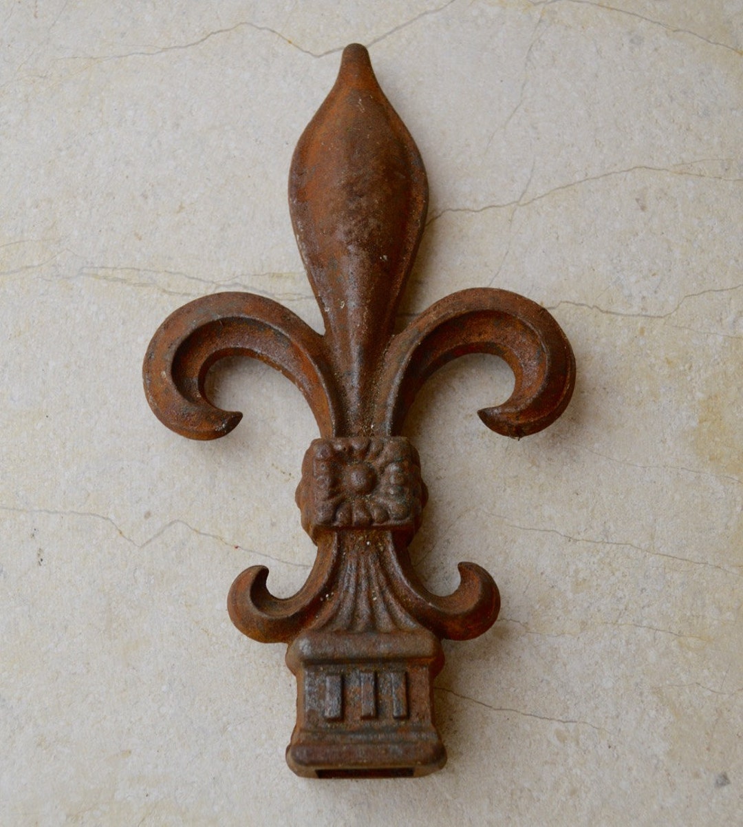 Reproduction Victorian Finial, Fleur-de-lis, Iron Post Cap, Shabby Chic ...