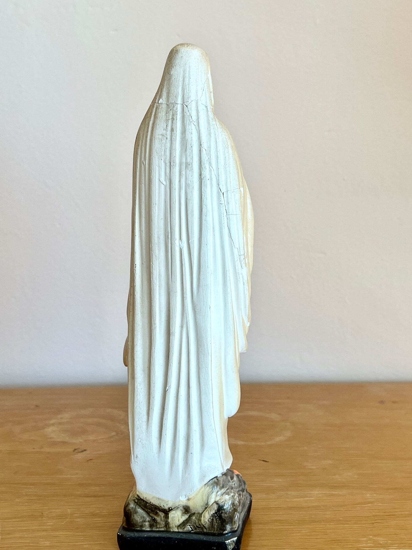 Antique Chalkware Italian Virgin Mary Statue, Painted With Lovely ...