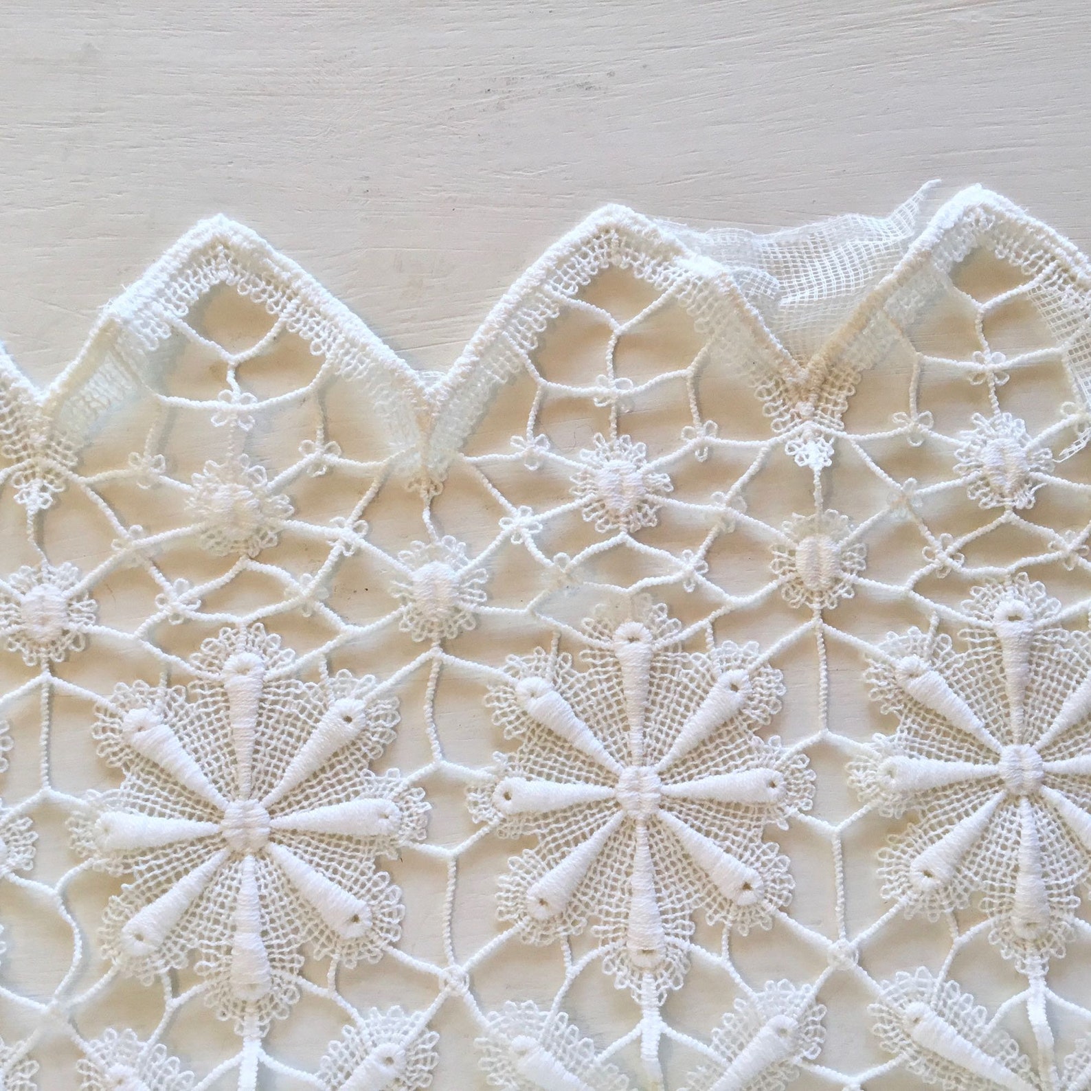 Fabulous Piece of Handmade Belgian Lace from Antique Curtain | Etsy