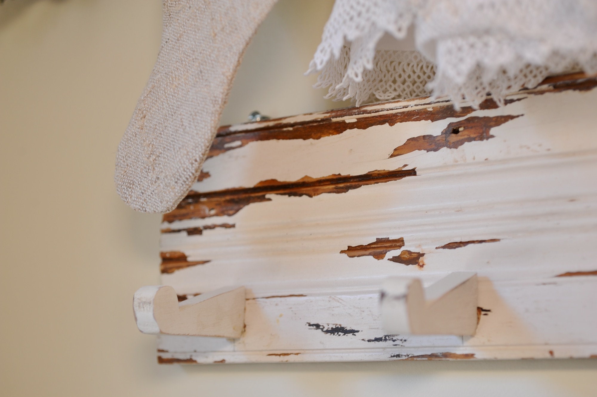 Handmade Peg Rack Reclaimed Antique Trim Lumber With Chippy - Etsy