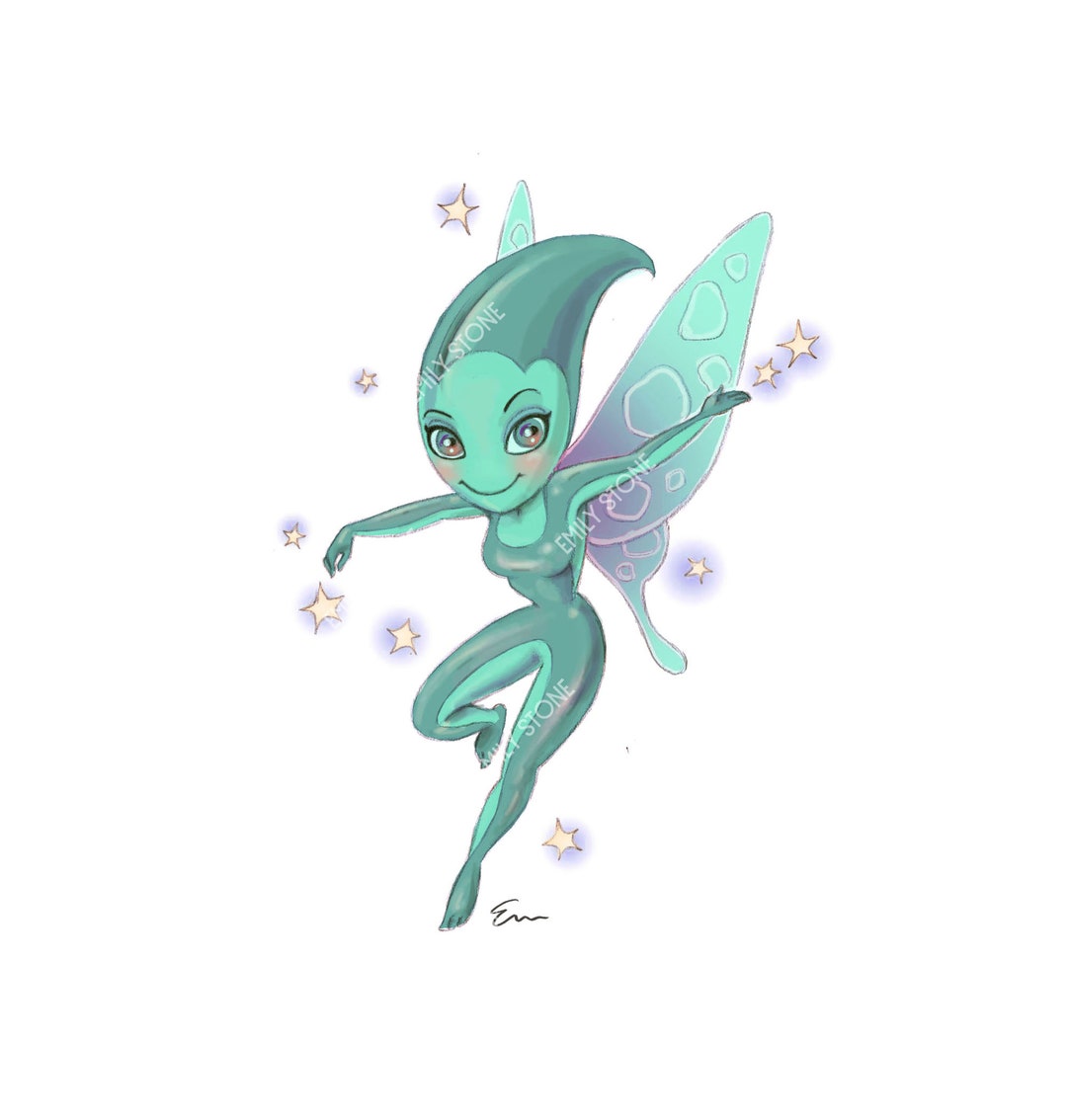 Moon Fairy Art Print Digital Download 5 X 7" | Beautiful Celestial ...