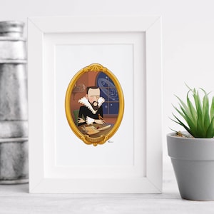 Johannes Kepler Art Print Digital Download 5 X 7" | Cute Cartoon ...