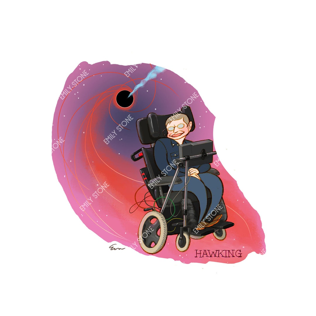 Stephen Hawking Art Print Digital Download 5 X 7" | Cute Cartoon ...