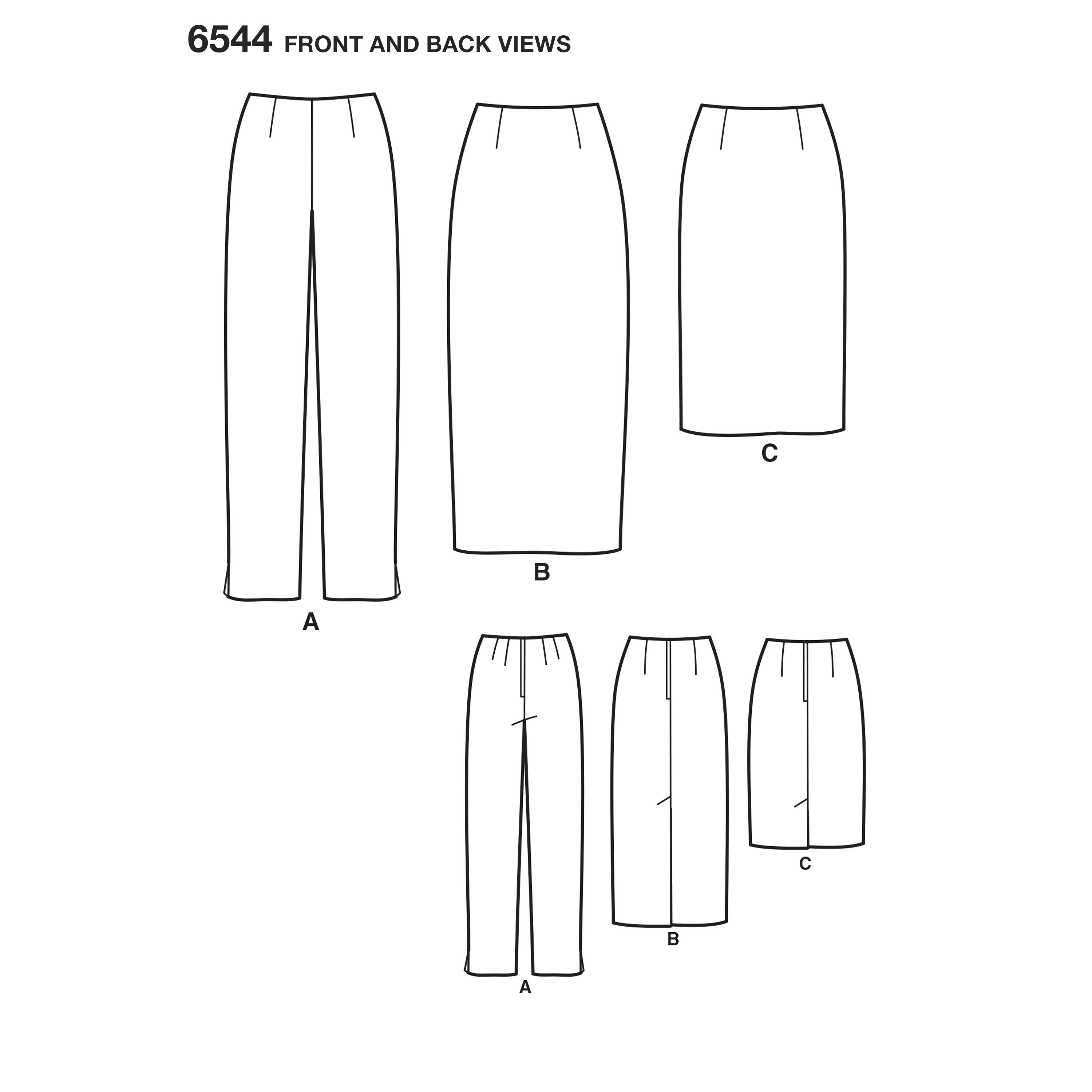 New Look 6544 Misses' Skirts and Pants | Etsy