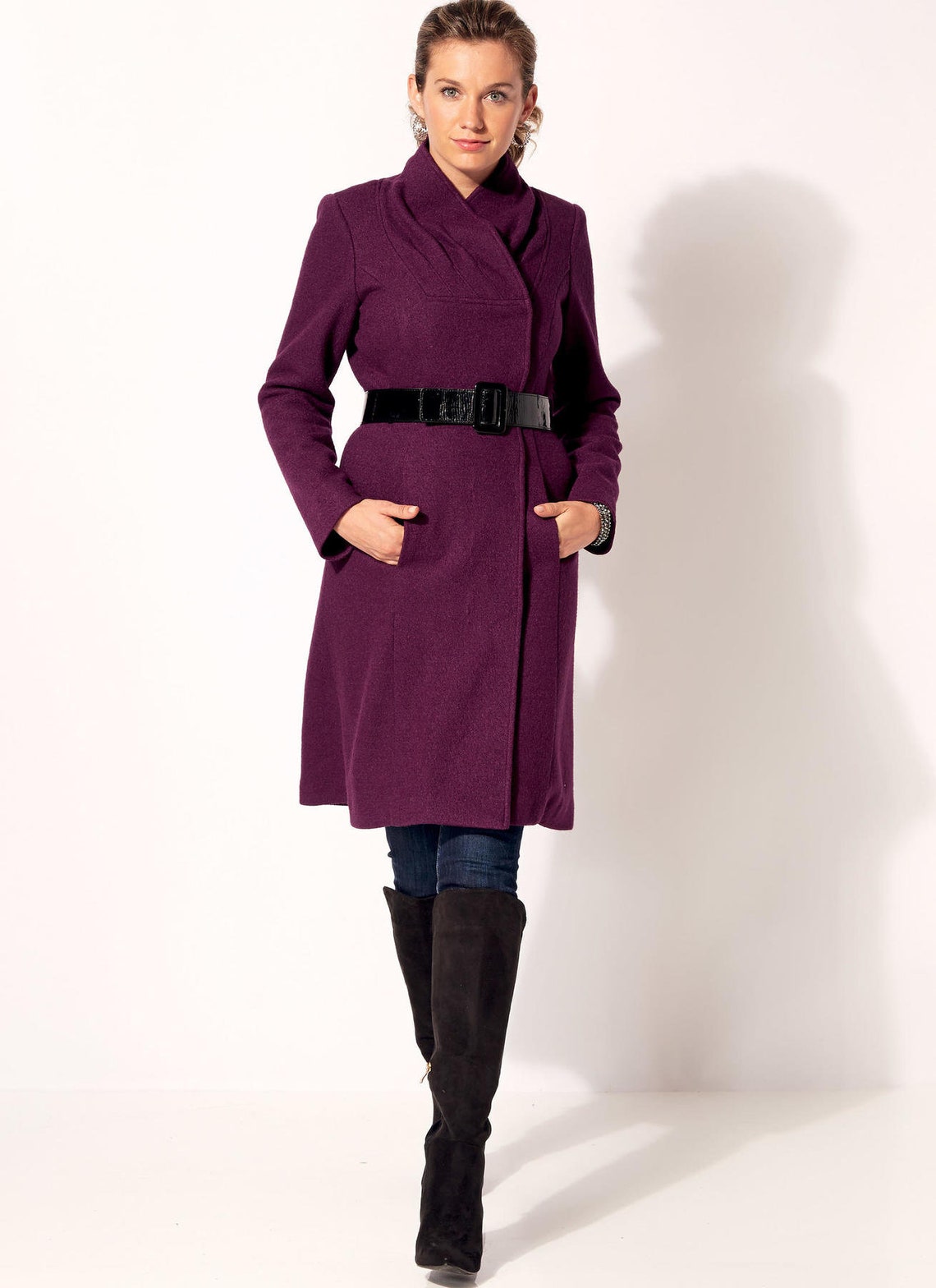 Kwik Sew K4198 Misses' Swan-neck Coats Size XS-S-M-L-XL - Etsy