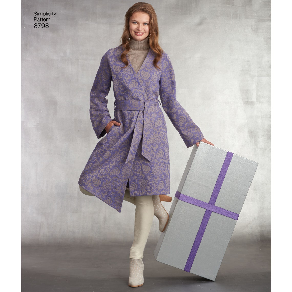 Misses' Unlined Coat with Tie Belt Simplicity 8798 | Etsy