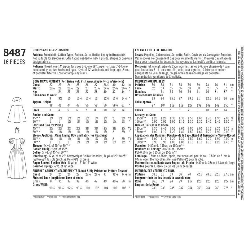 Simplicity 8487 Child's and Girl's Original - Etsy