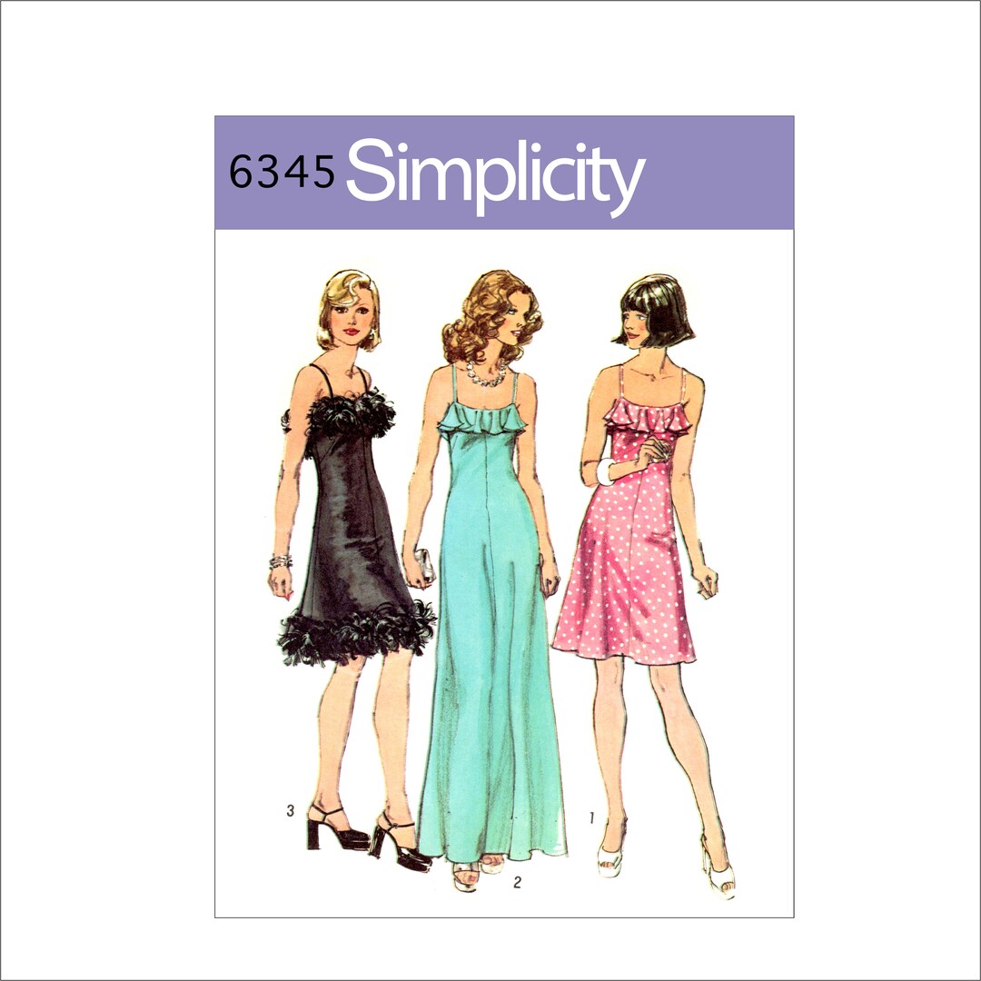Simplicity 6345 Misses' Dresses in Two Lengths - Etsy