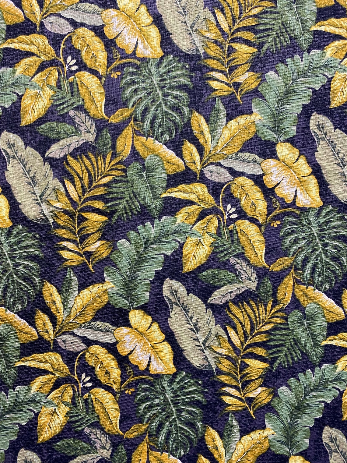 Bold Floral Print on a Black Bkg. Cotton Fabric - Etsy