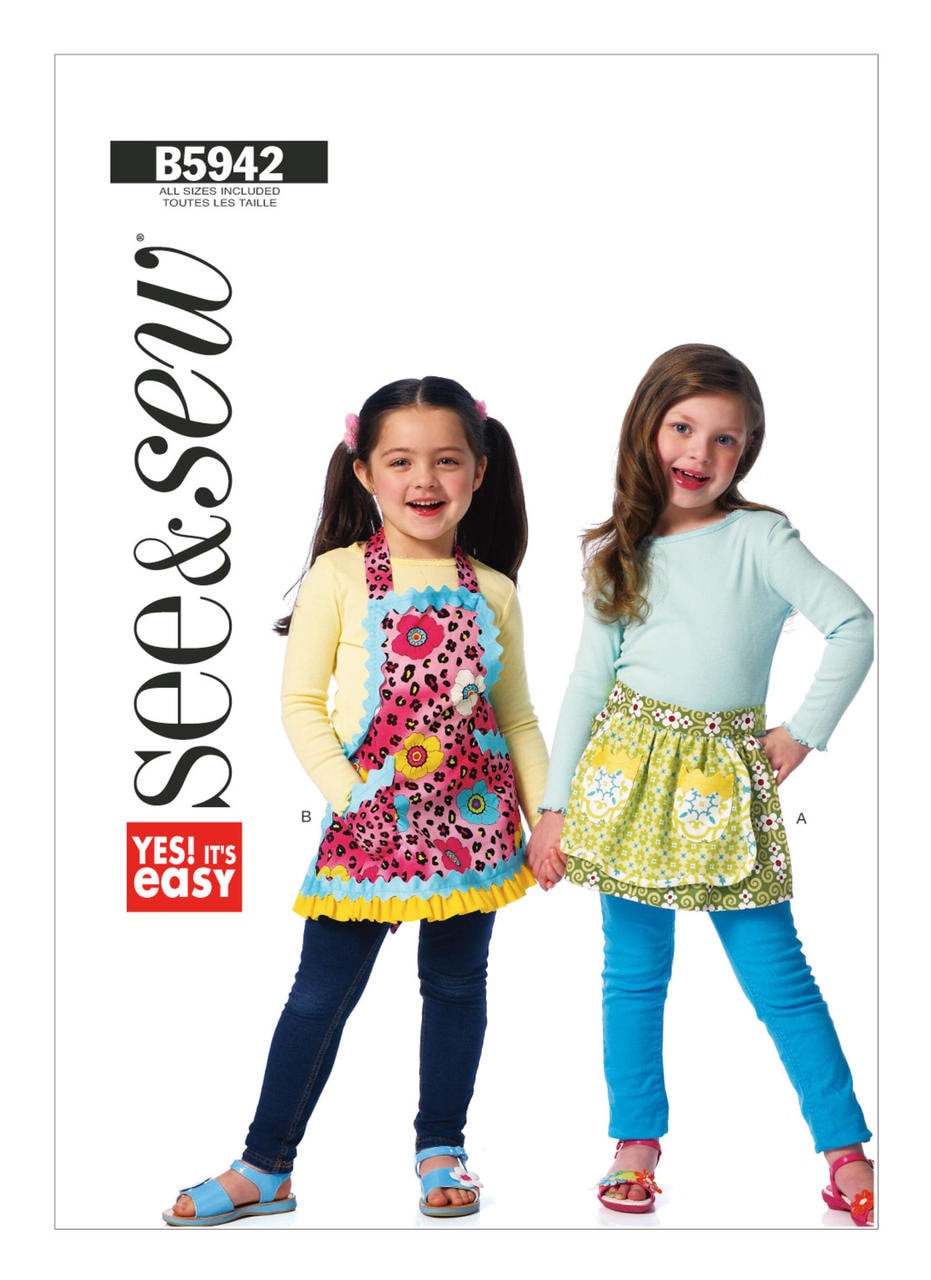 See & Sew 5942 Children's/girls' Full or Half-length - Etsy