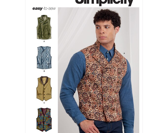 Simplicity S9457 Men's Vests Historic - Etsy