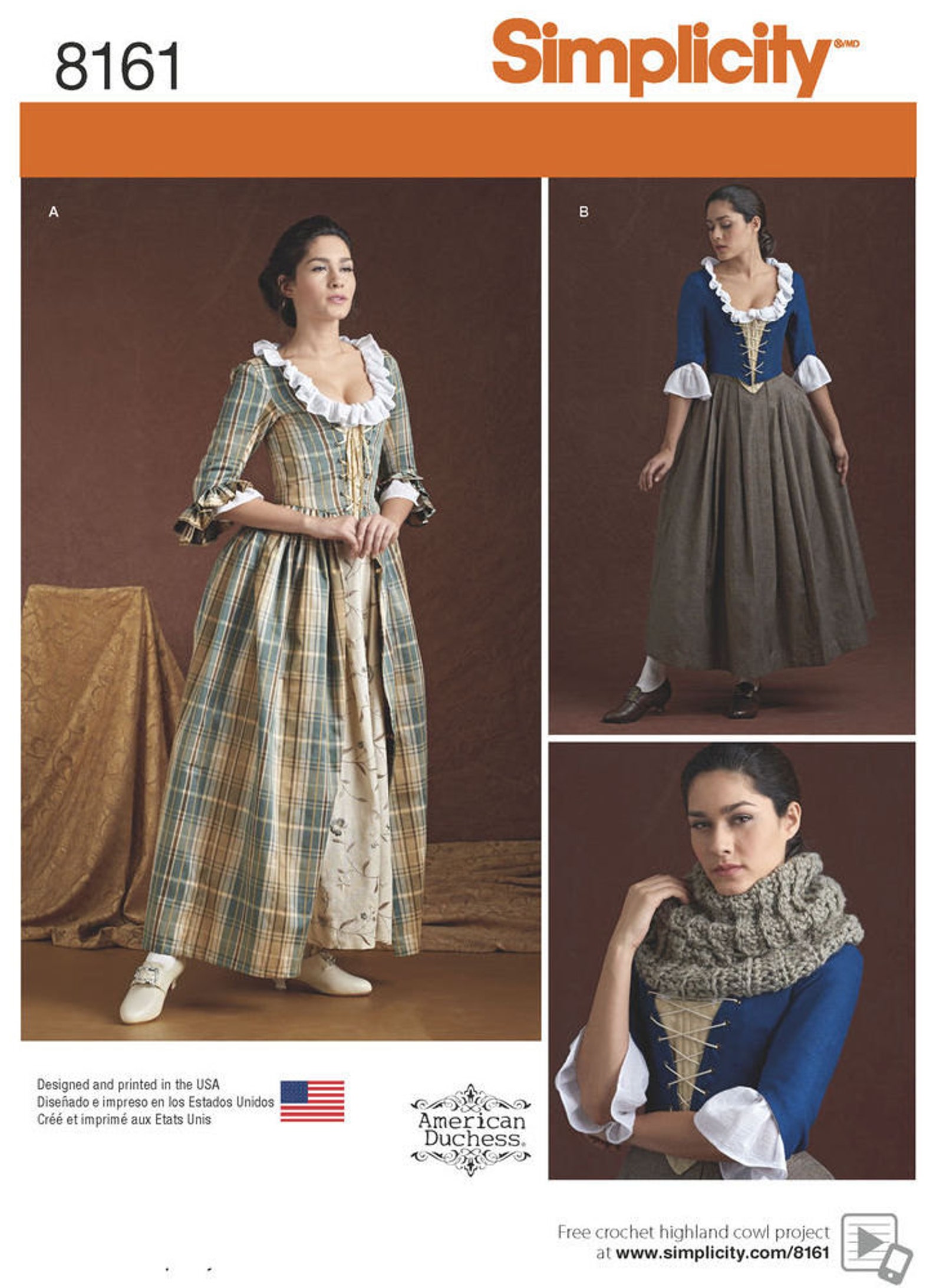 Simplicity S8161 Scottish Highland /outlander 18th Century | Etsy