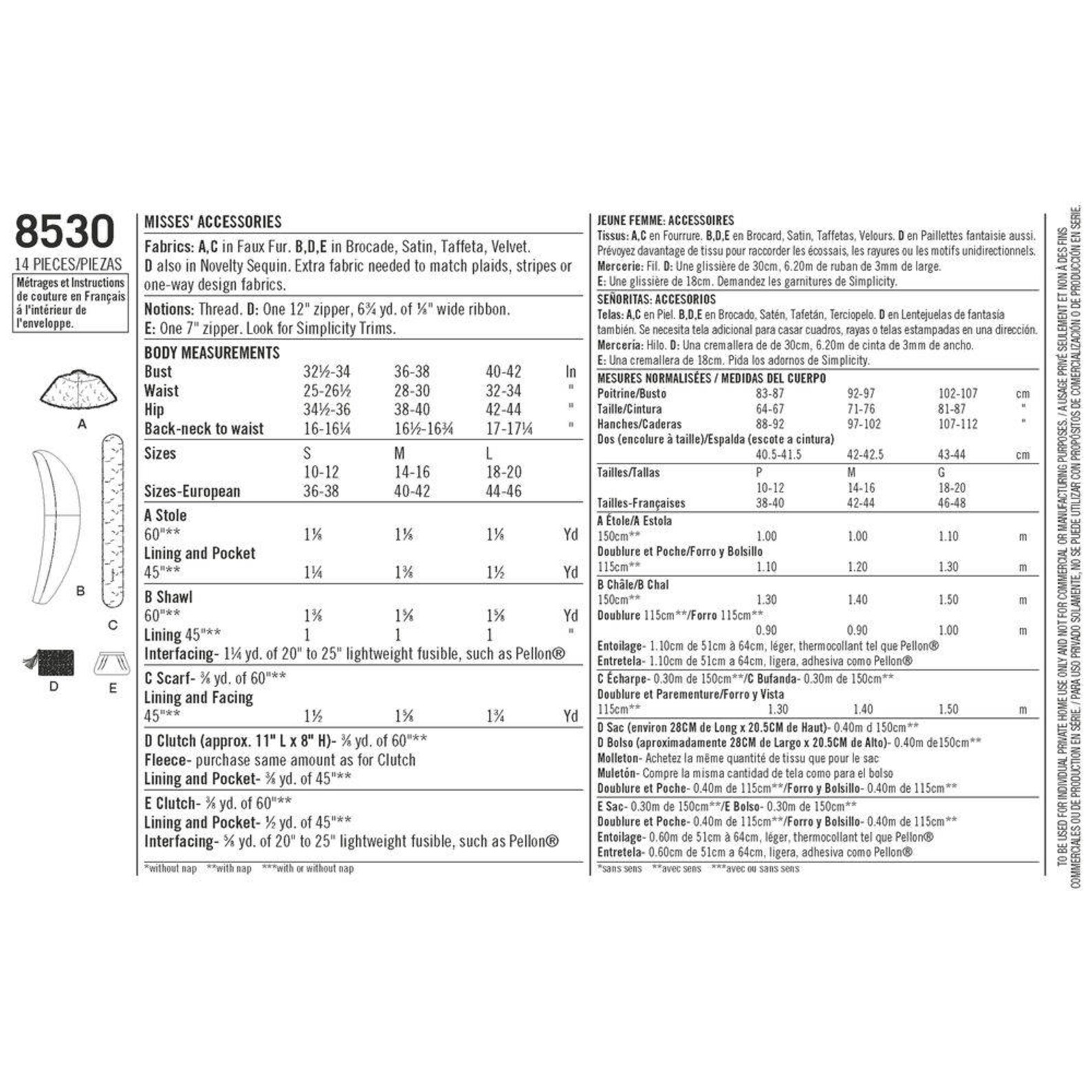 Simplicity 8530 Misses' Fashion Accessories - Etsy