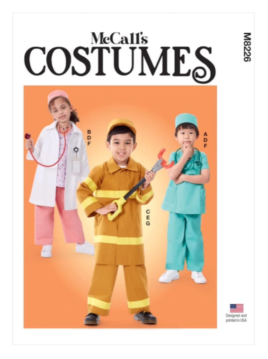 Children's First Responder Costume - Mccall's M8226 - Etsy