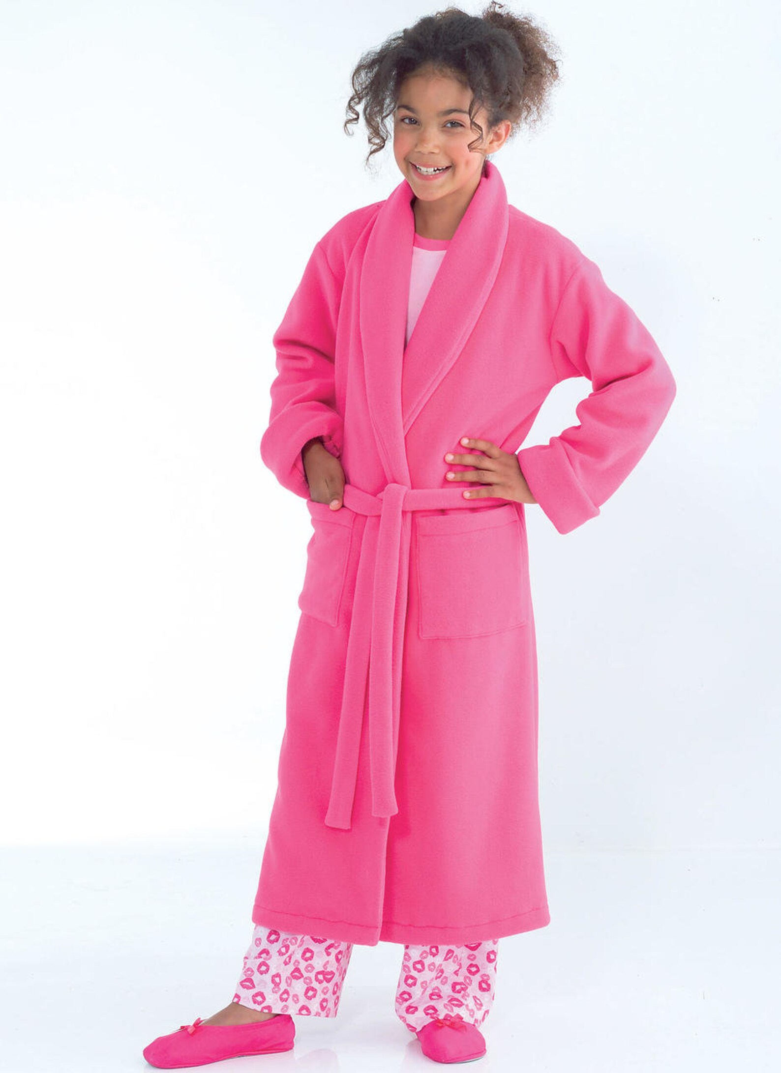 See & Sew B4322 Girls' Patch Pocket Robe Raglan Sleeve | Etsy España